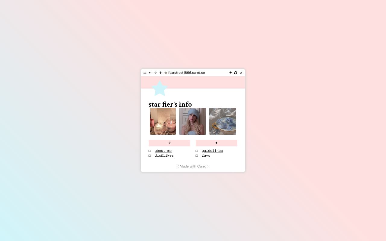 star fier’s info ⭐️